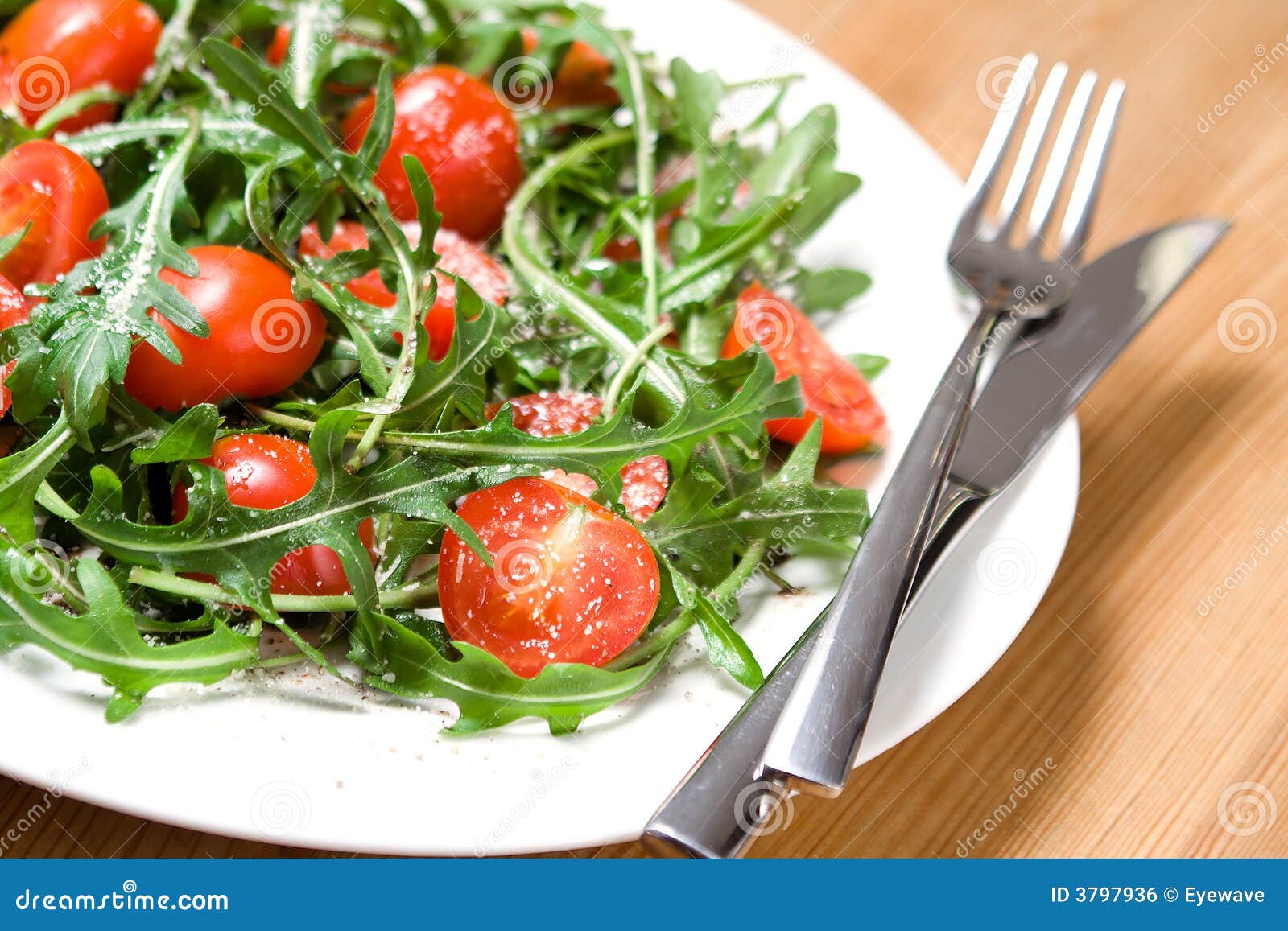 Salad with Tomatoes and Rucola Stock Photo - Image of italian ...