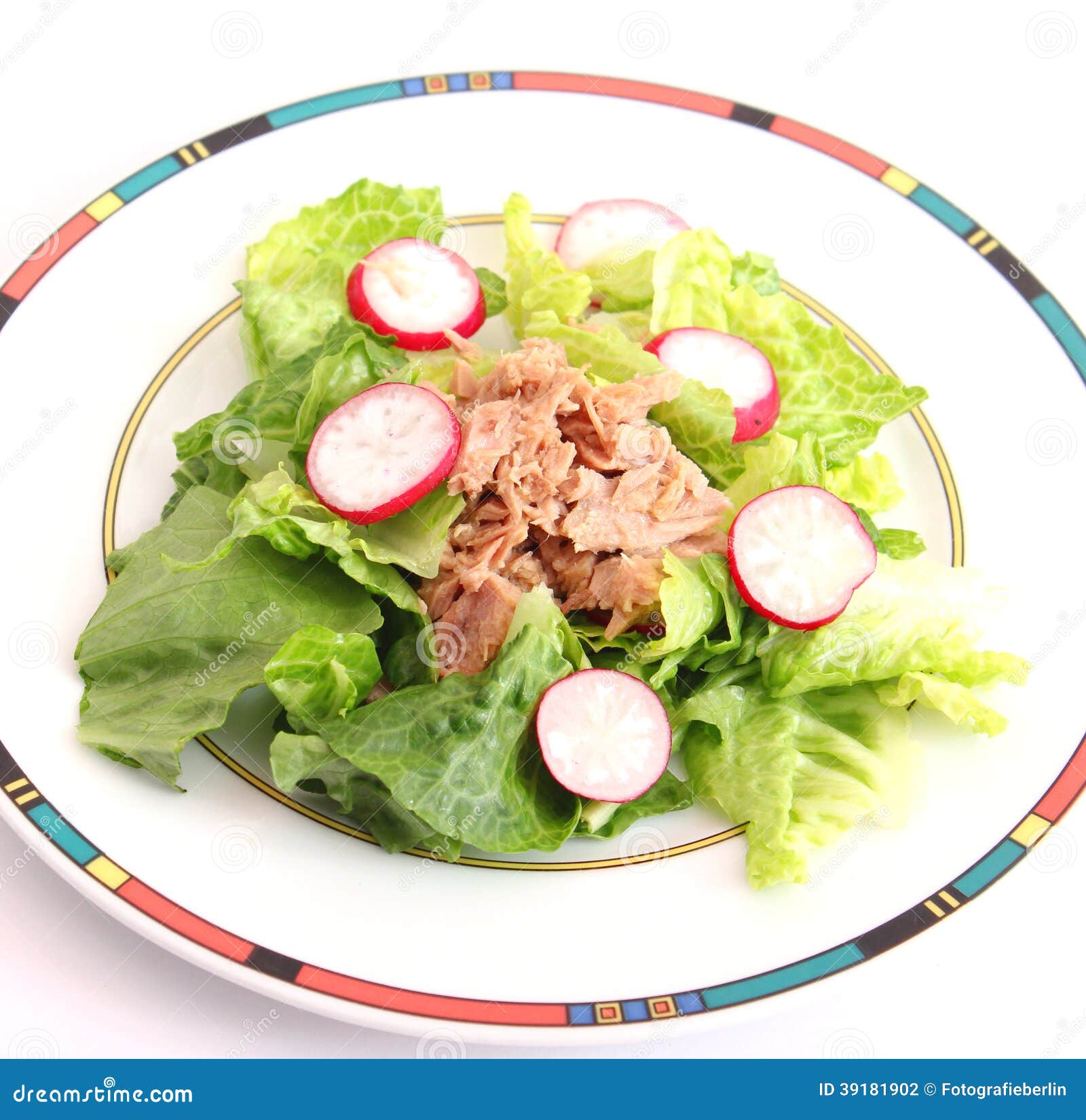 Salad with tuna fish stock photo. Image of freshness - 39181902