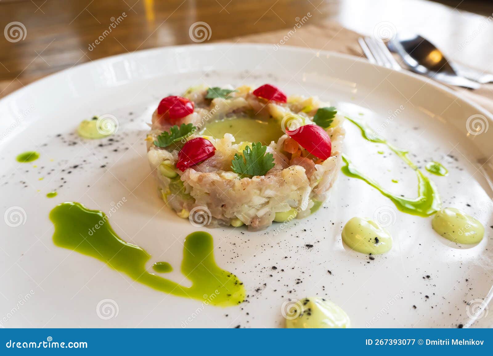 Salad of Various Ingredients is Beautifully Arranged in the Form of a ...