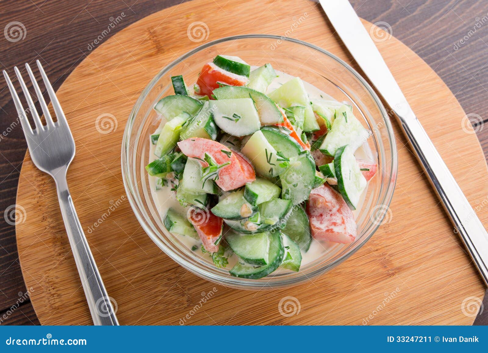 Salad with Vegetables and Cream Sause Stock Image - Image of health ...