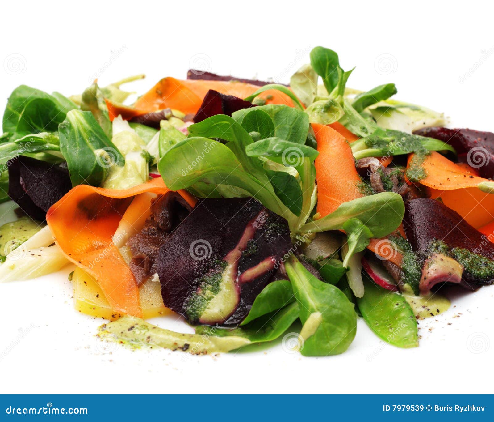 Salad from Vegetables and Roe Meat Stock Image - Image of cheese ...