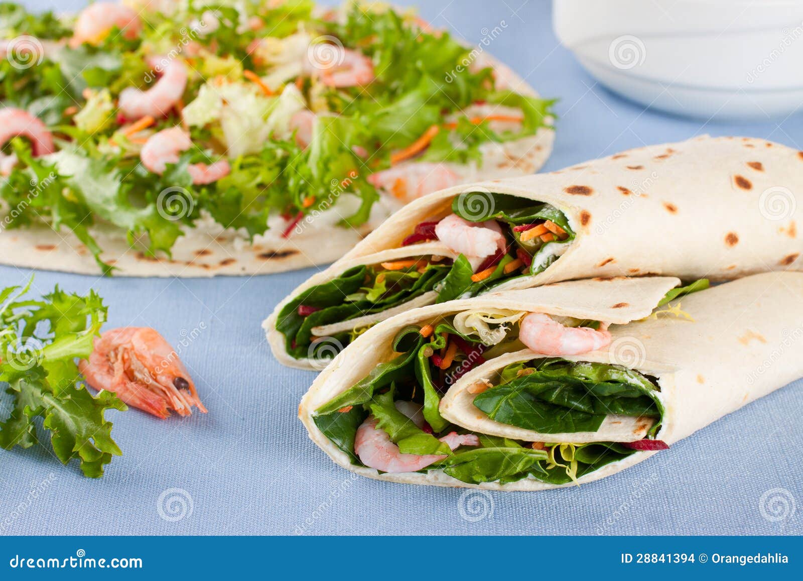Salad wraps stock photo. Image of rolled, sandwich, wrap - 28841394