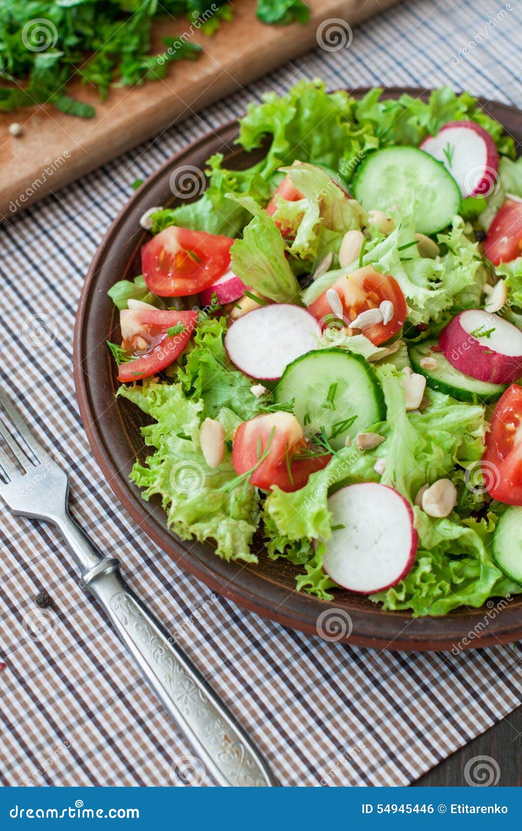 Salada De Alface Tomate E Pepino - LIBRAIN