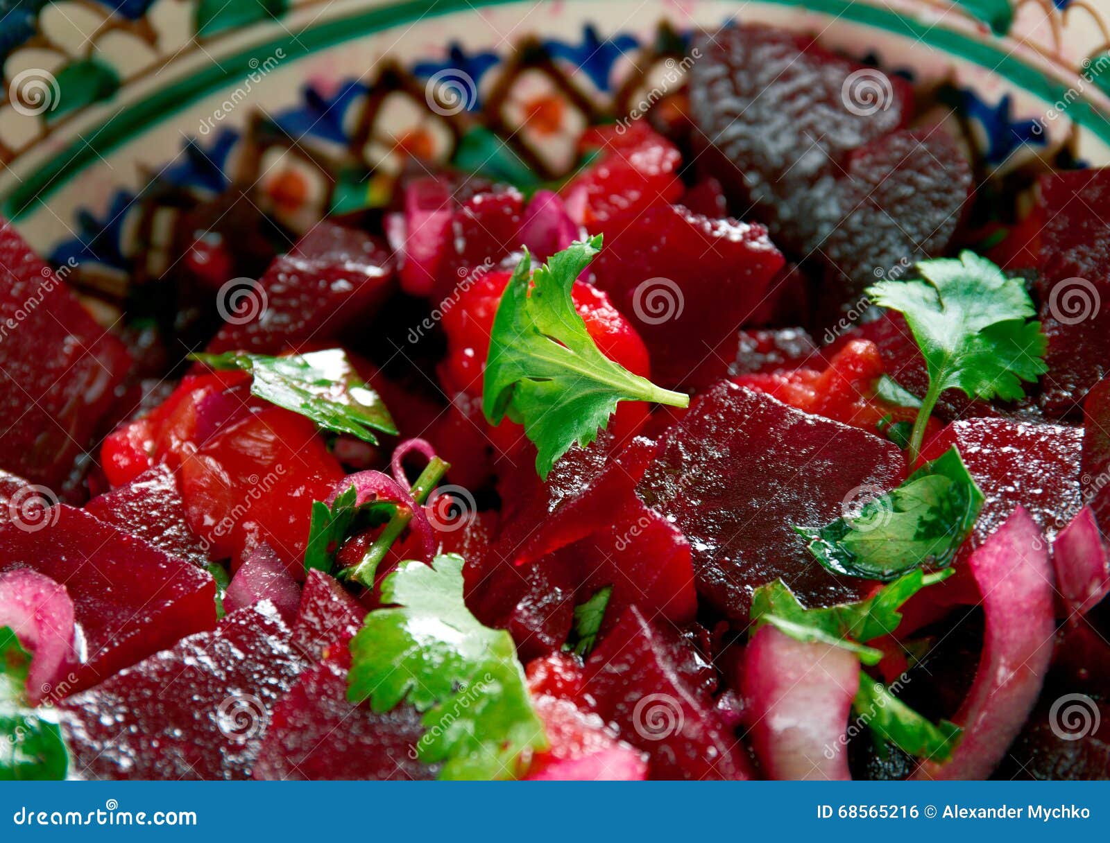 Salade Marocaine De Betterave Photo stock - Image du coriandre ...