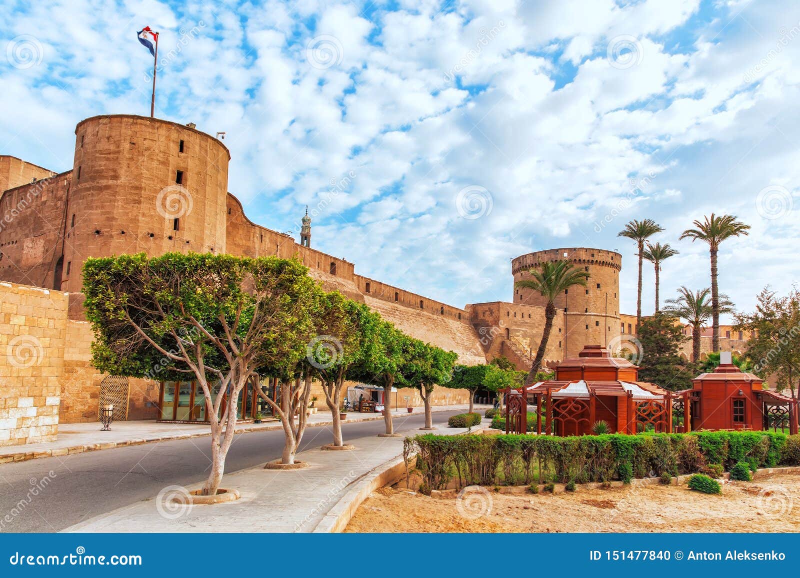 The Saladin Citadel of Cairo Entrance, Egypt Stock Photo - Image of ...
