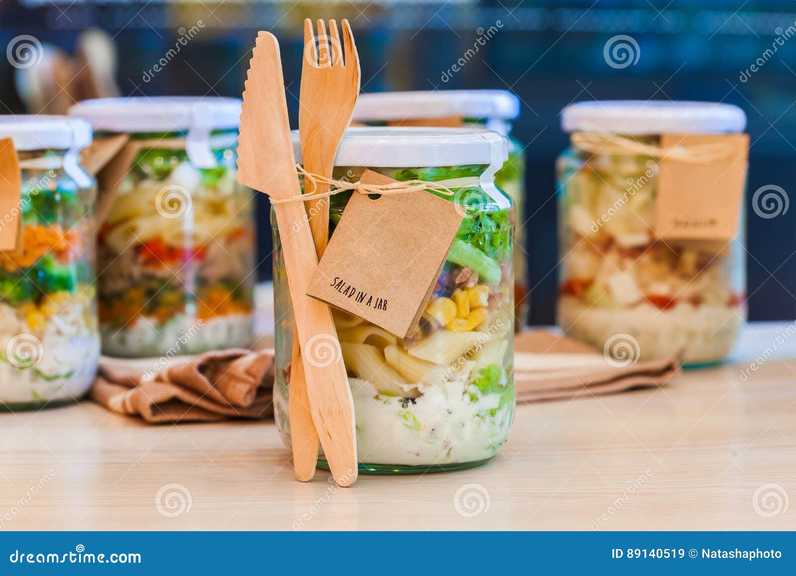 Salads in Jars stock image. Image of homemade, ingredient - 89140519