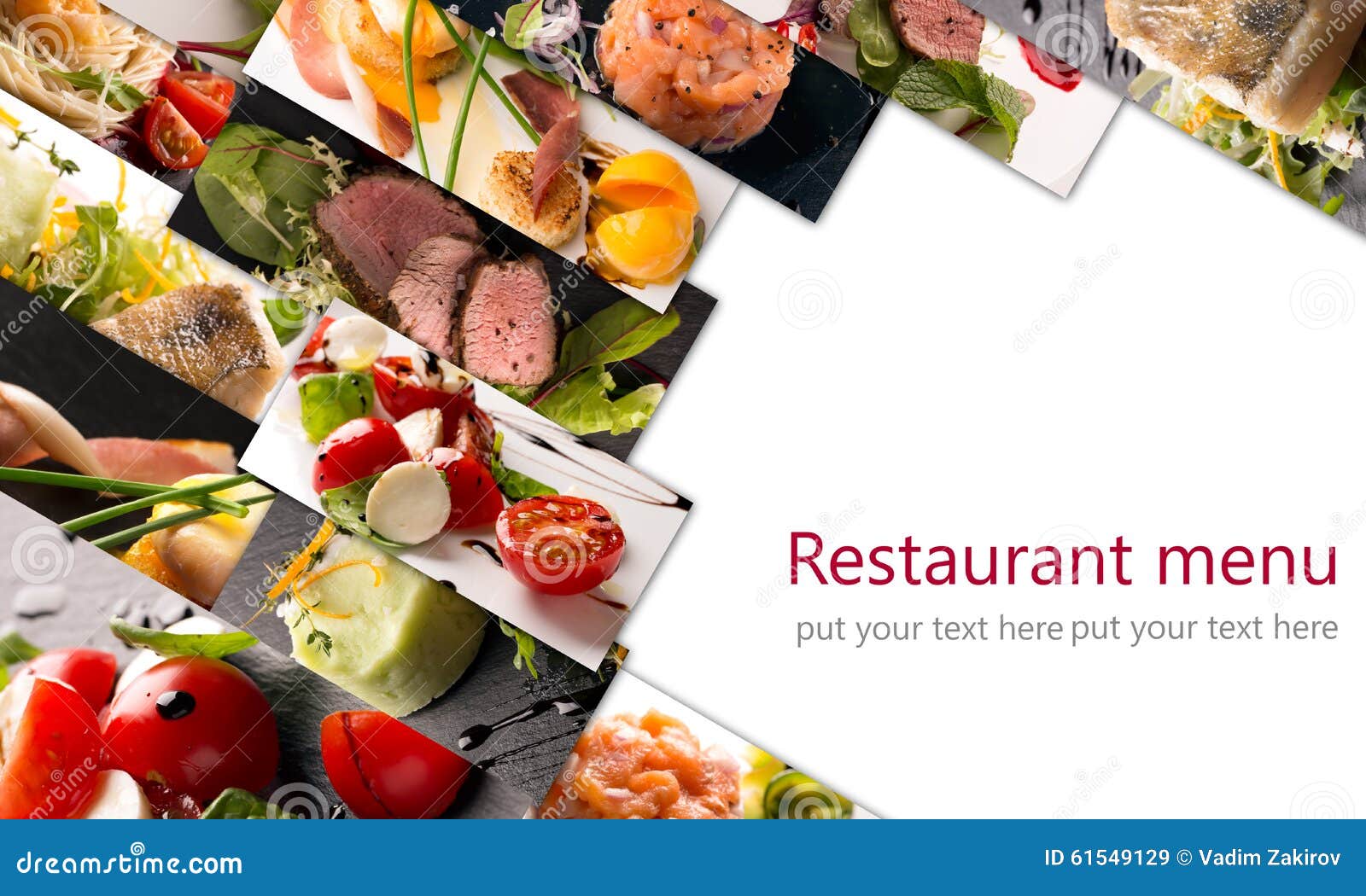 Salads and main courses stock image. Image of meal, tasty - 61549129