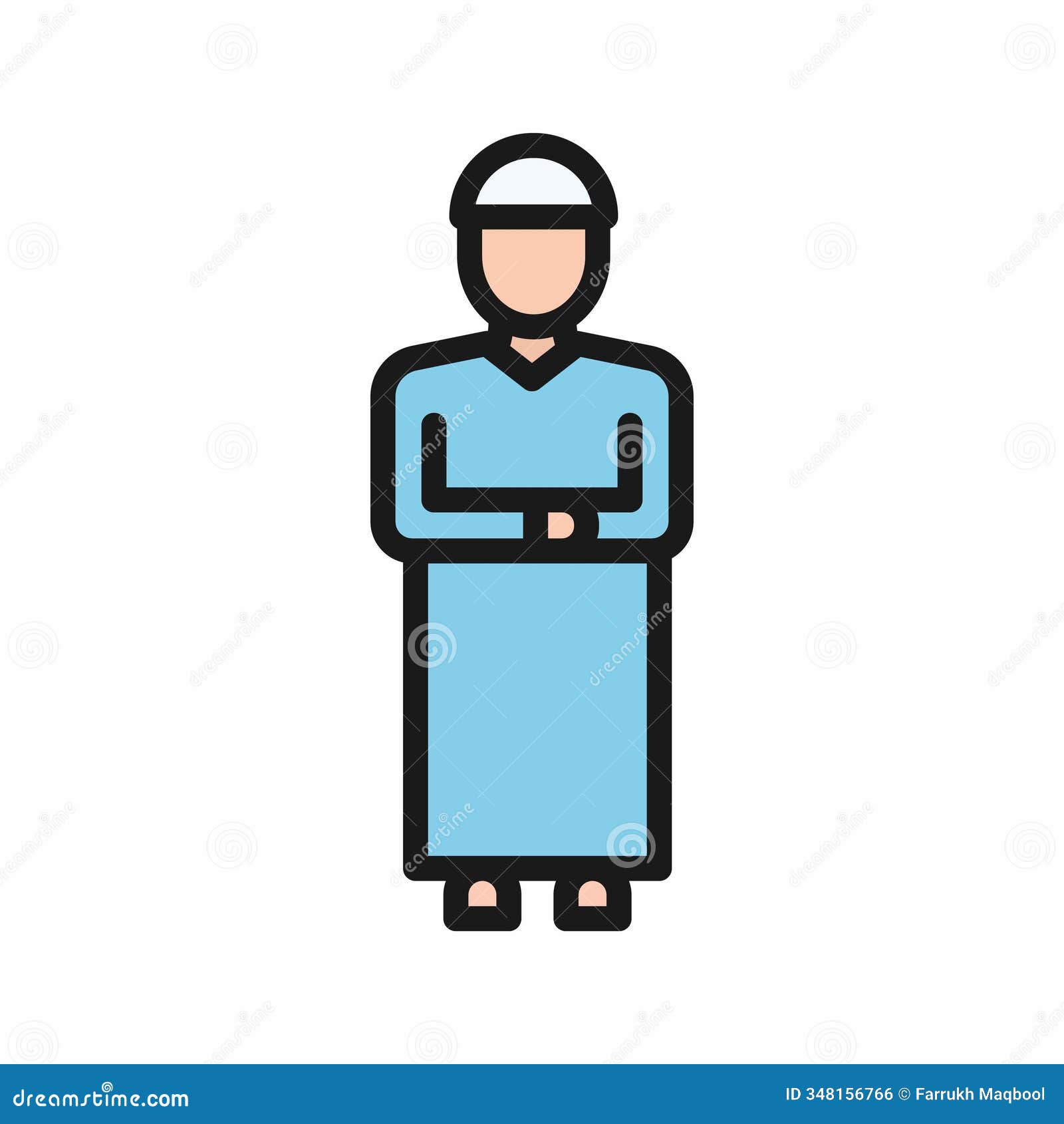 Salah Icon Vector Isolated On White Background, Salah Sign , Thin Line ...