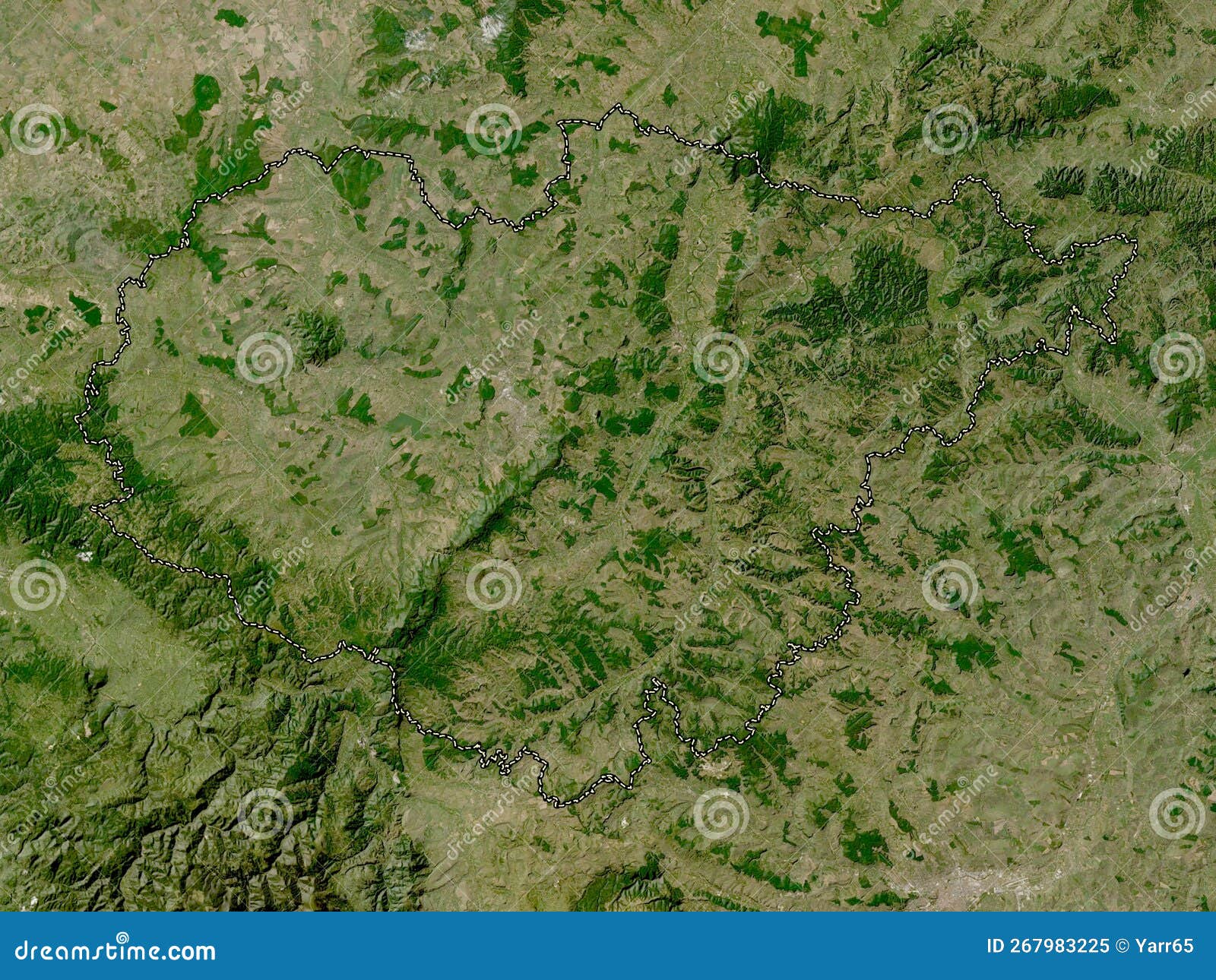 Salaj, Romania. Low-res Satellite. No Legend Stock Illustration ...