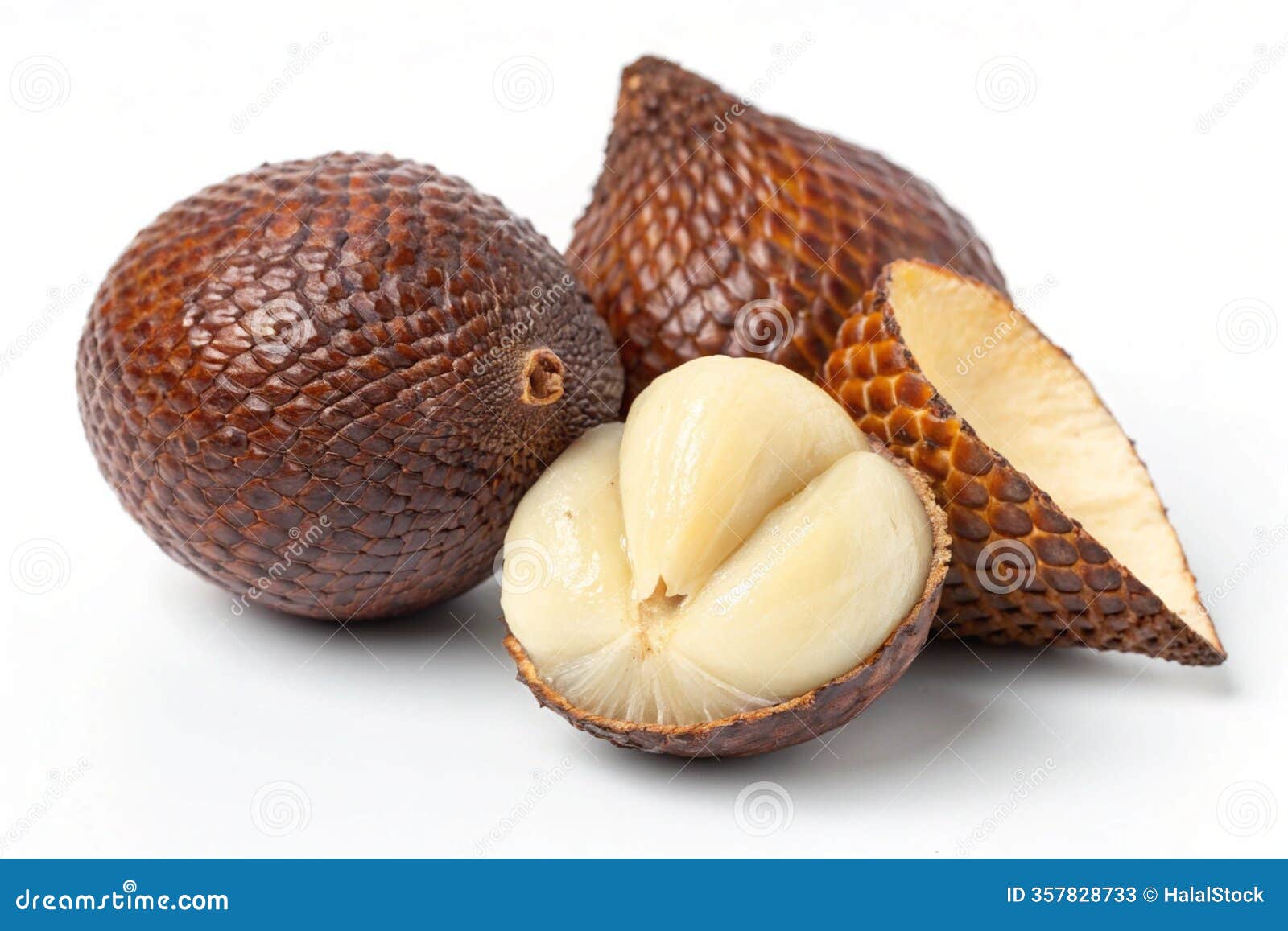 Salak Snake Fruit Isolated On White Background With Full Depth Of Field ...