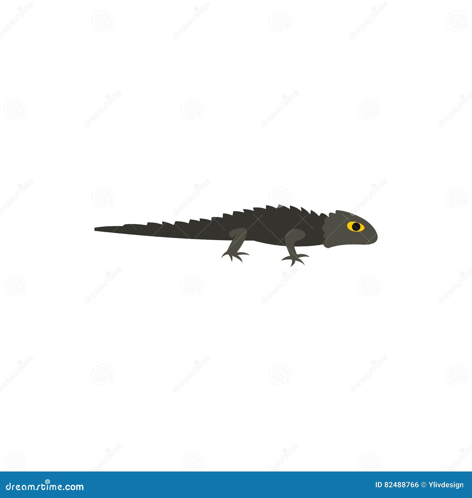 Salamander Icon in Flat Style Stock Vector - Illustration of ...