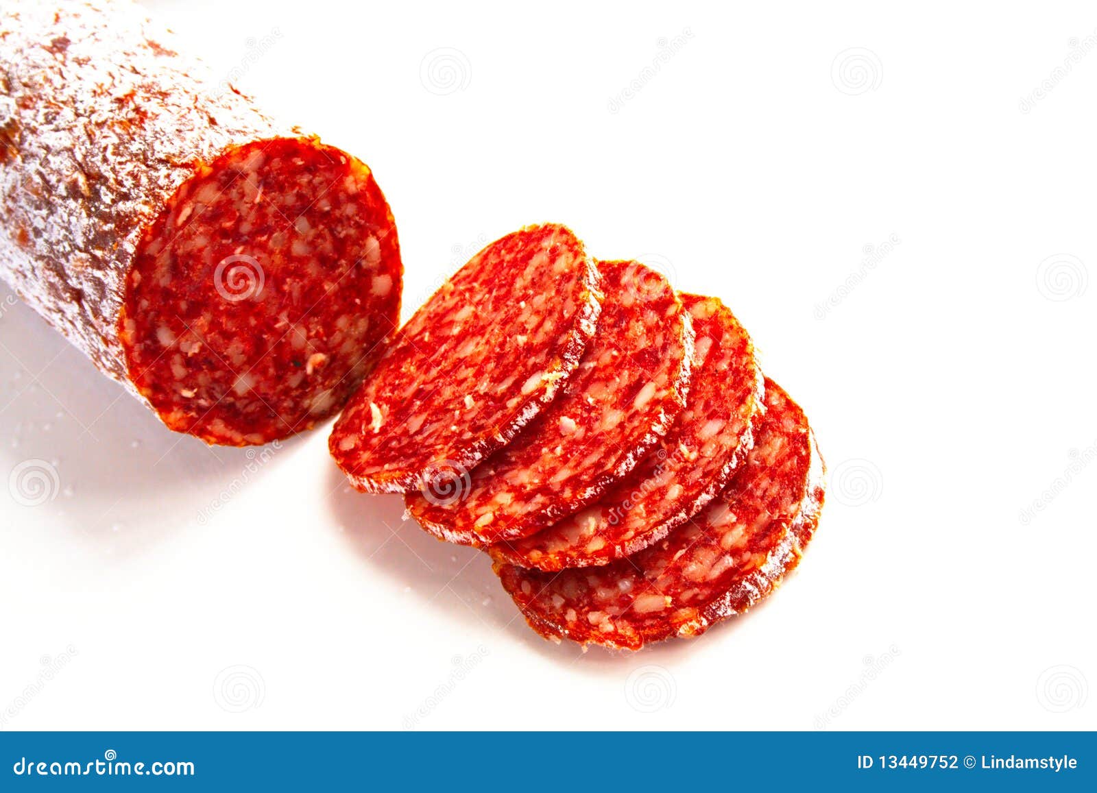 Salami stock photo. Image of salami, color, meat, peppered - 13449752