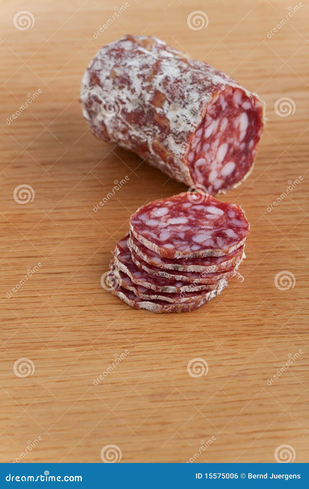 Salami stock photo. Image of butchery, sliced, copyspace - 15575006