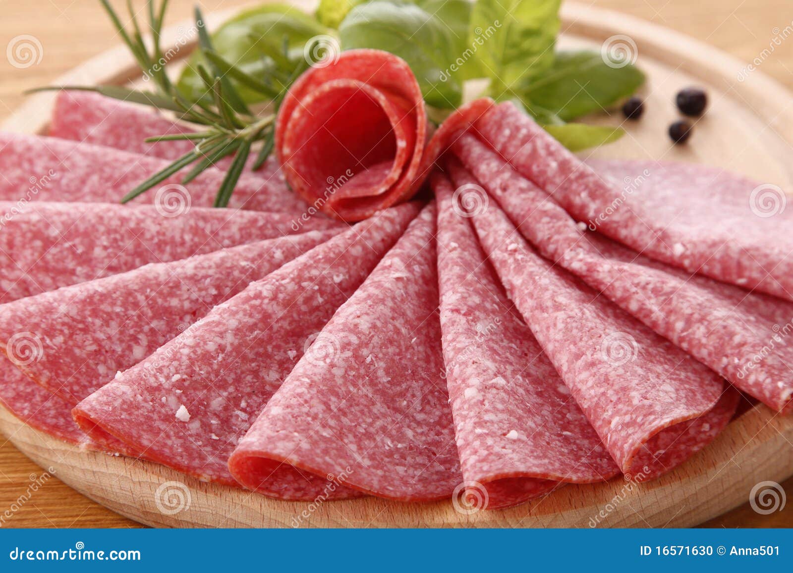 Salami stock photo. Image of meat, fresh, piece, slice - 16571630