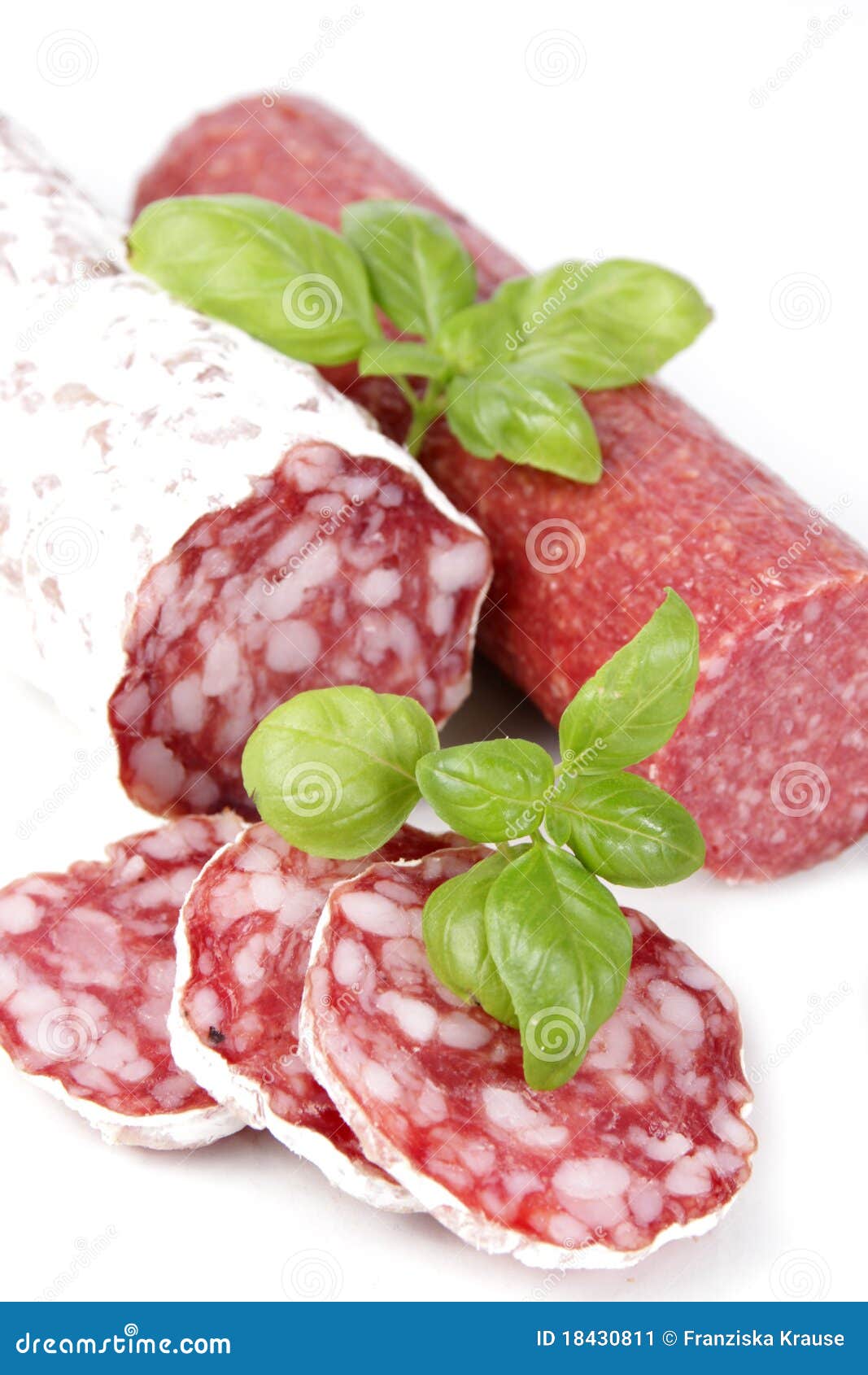 Salami stock image. Image of salami, herbal, beef, pork - 18430811
