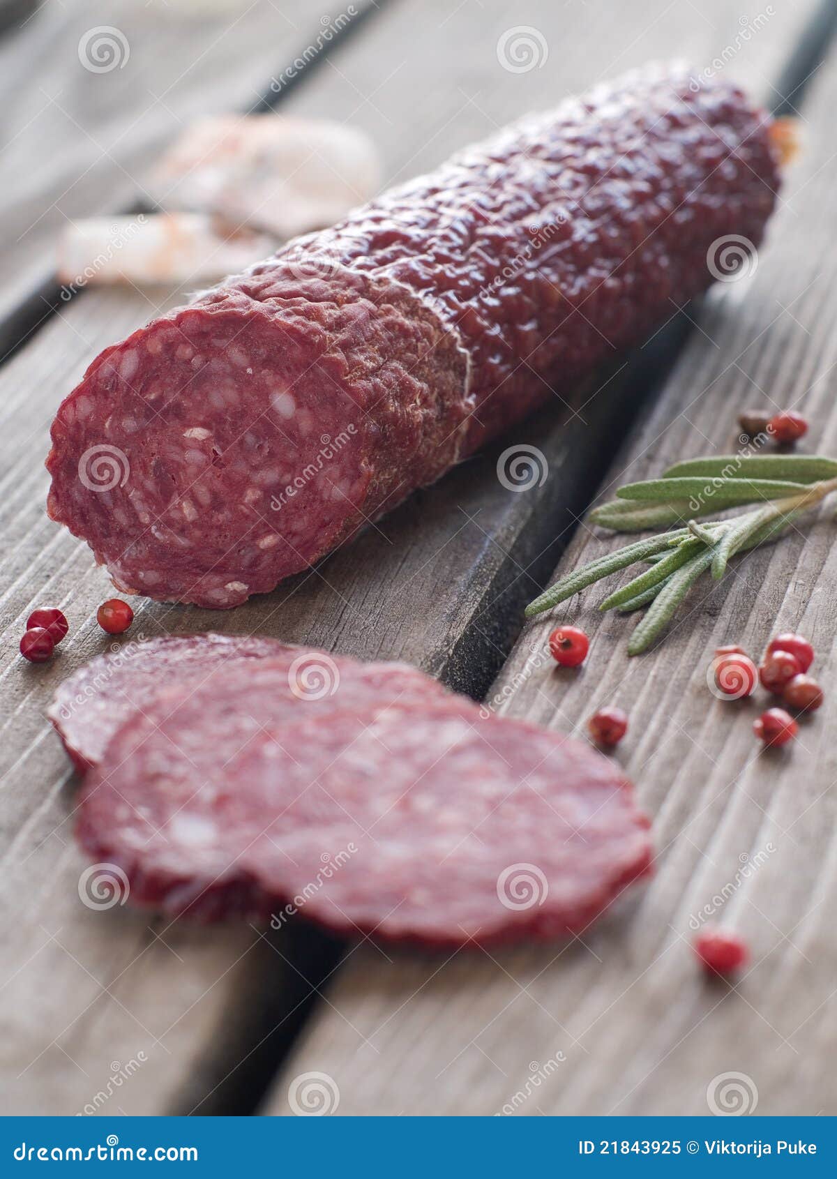 Salami stock image. Image of rosemary, cuisine, food - 21843925