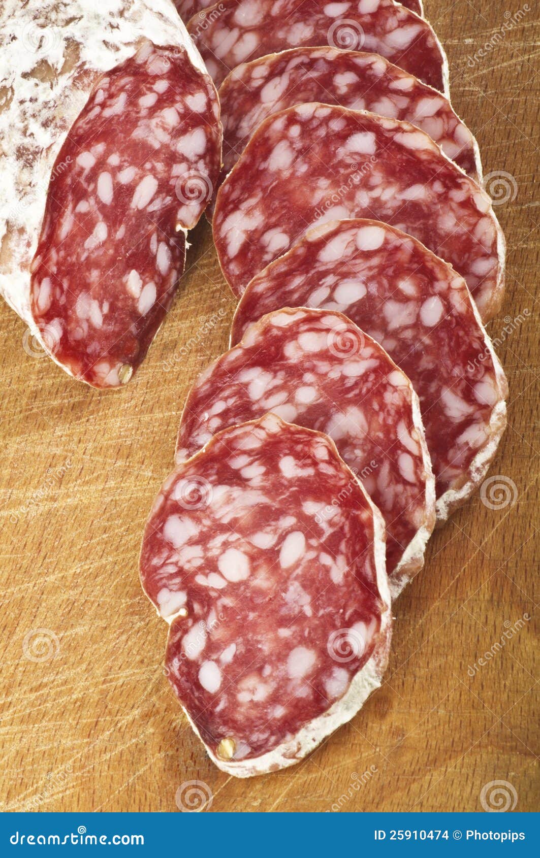 Salami stock photo. Image of fast, meat, snack, close - 25910474