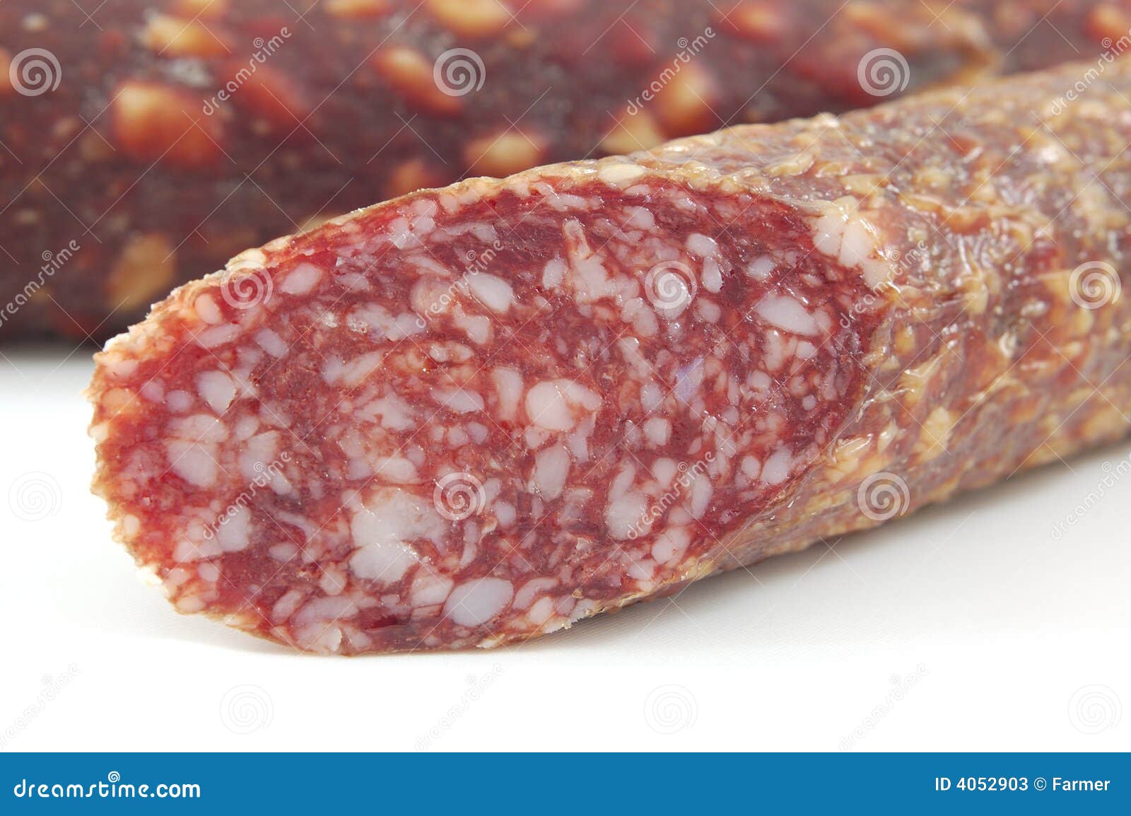 Salami stock image. Image of pork, edible, slices, meaty - 4052903