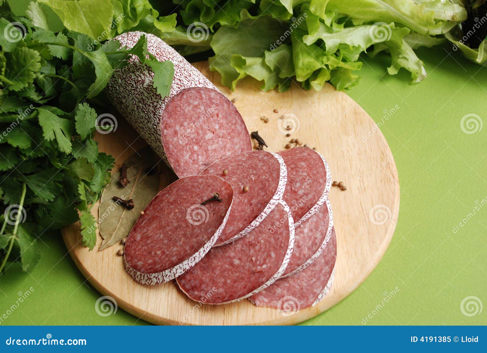 Salami stock image. Image of salami, cooking, meat, dried - 4191385