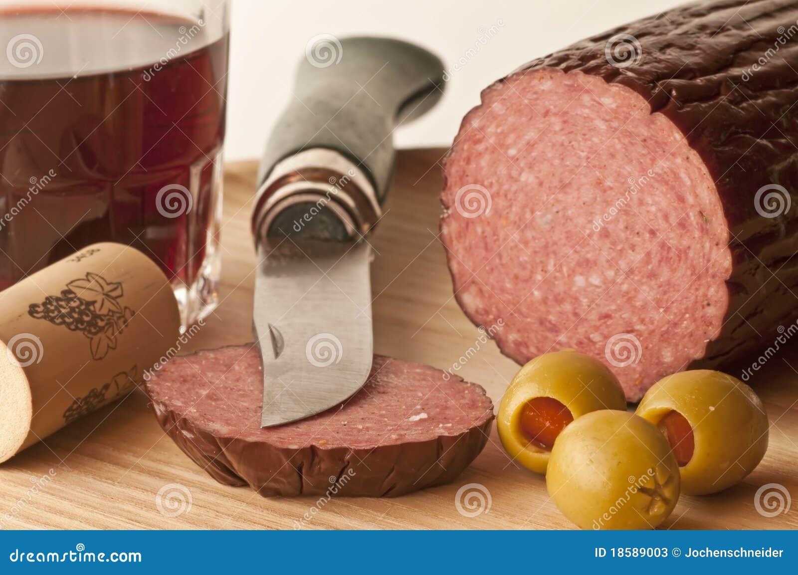 Salami of boar stock image. Image of sausage, delicacy - 18589003