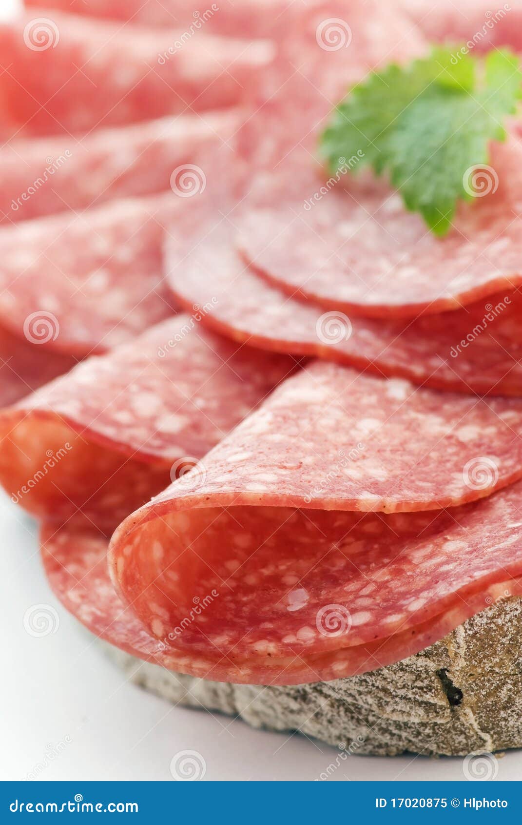 Salami Bread stock image. Image of sausage, gourmet, meat - 17020875
