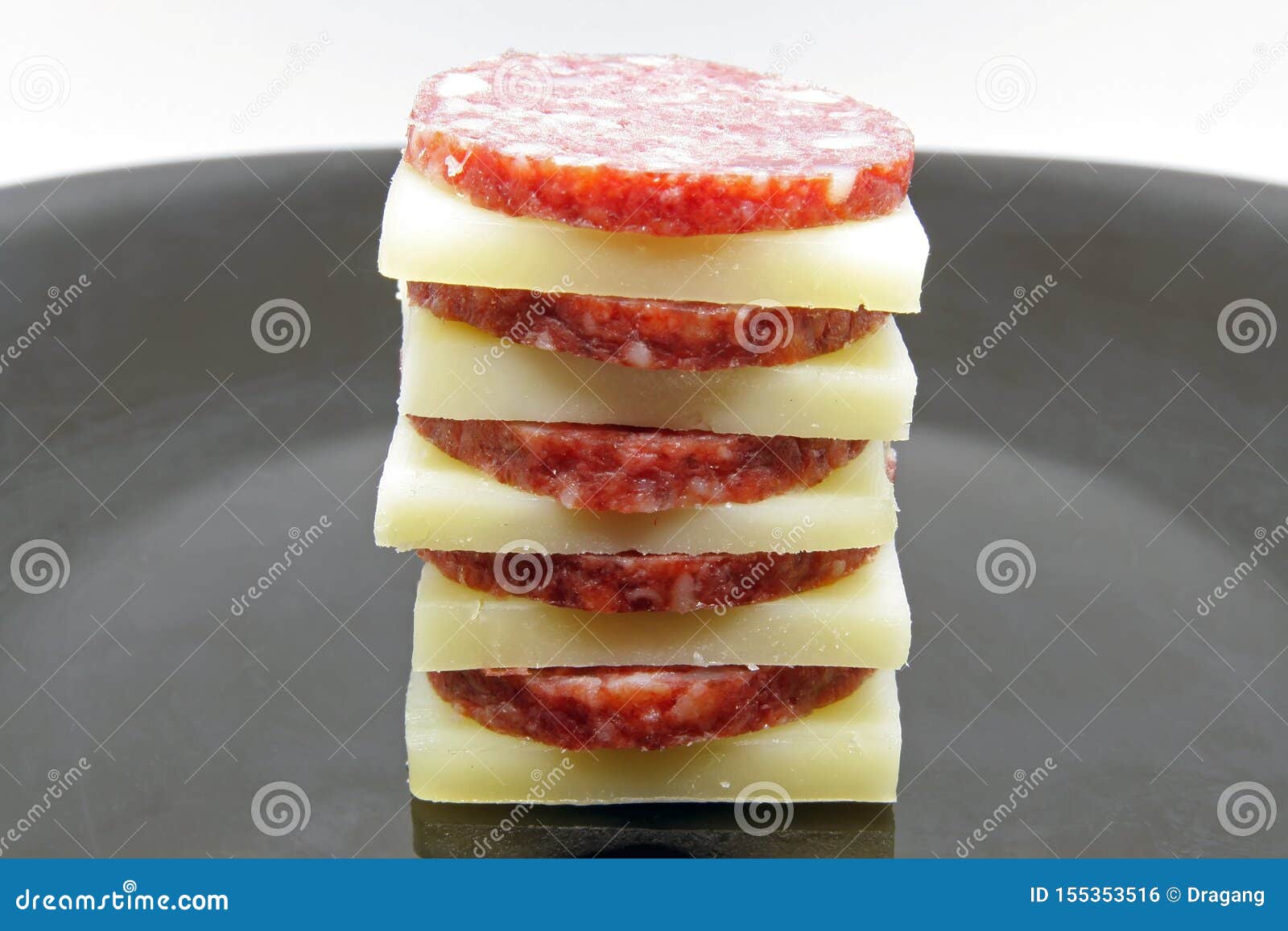 Salami and Cheese Snack. Snack Food. Small Bites of Salami and Cheese ...
