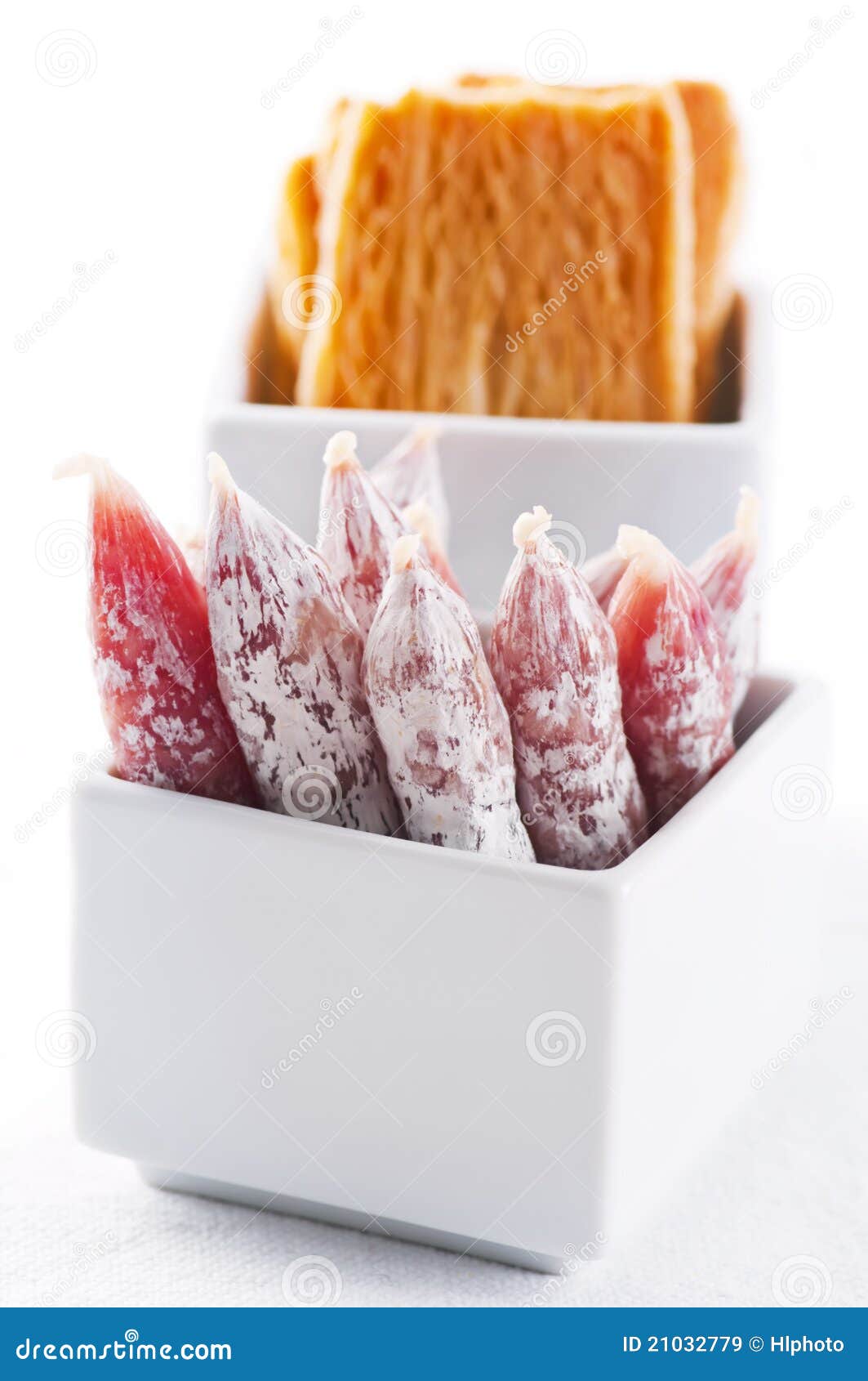 Salami with crackers stock image. Image of cookie, food - 21032779