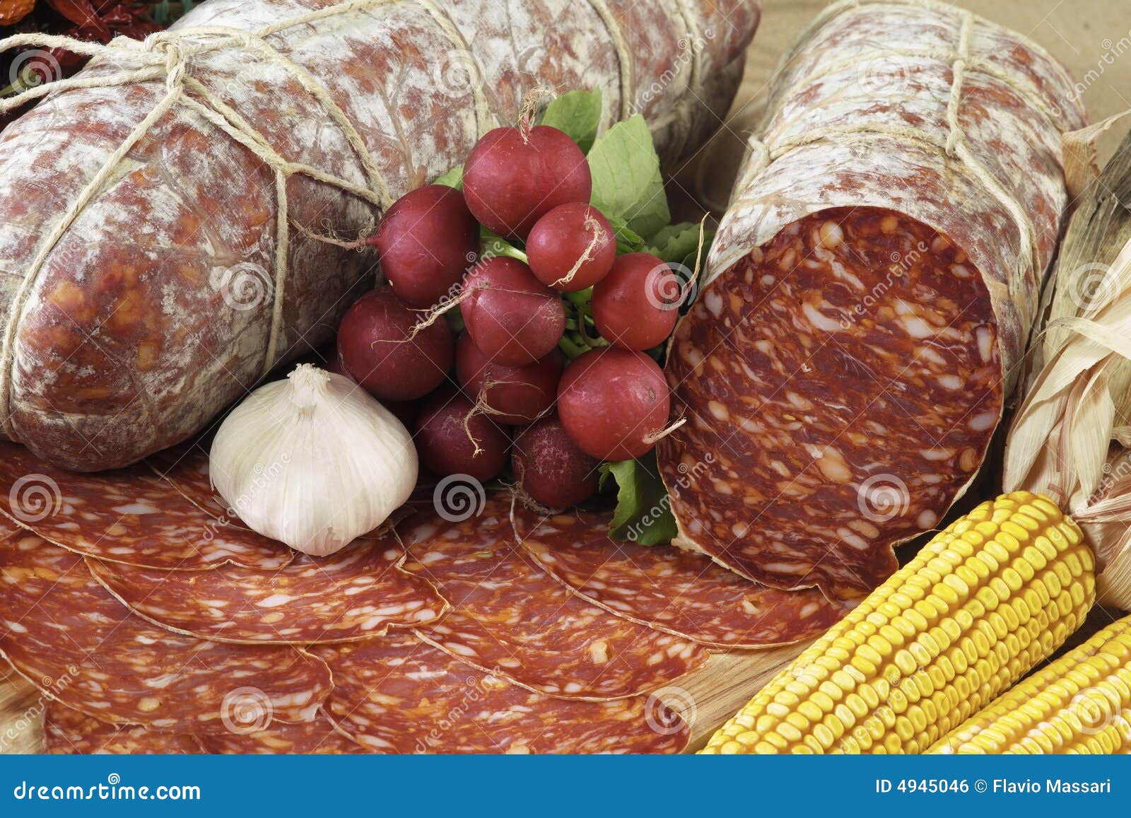 Salami Italiano Do Ventricina Foto de Stock - Imagem de tradicional ...