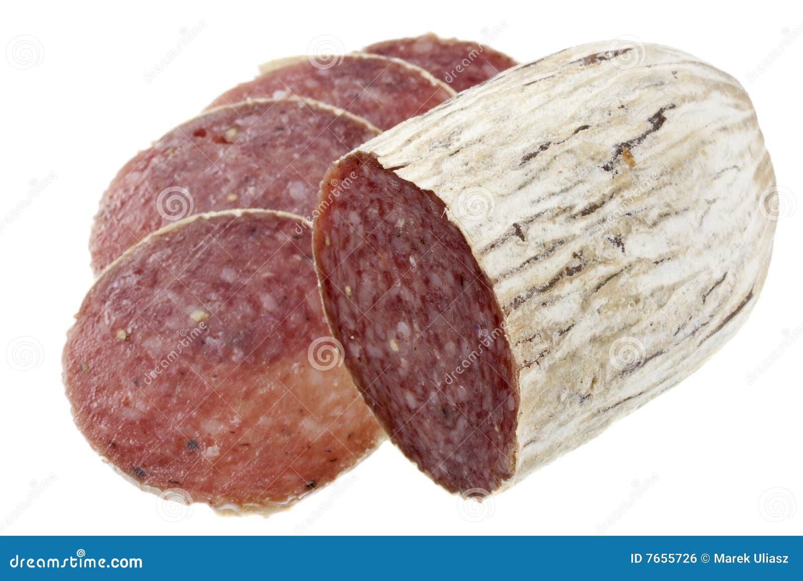 Salami italiano secado foto de stock. Imagem de horizontal - 7655726