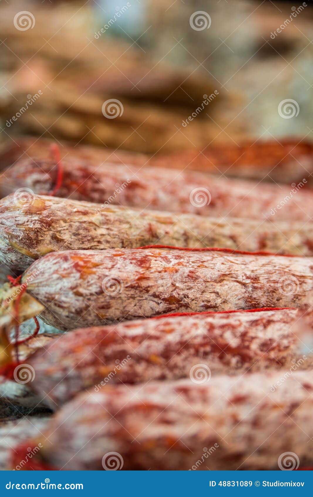 Salami from Italy stock image. Image of italy, beef, piece - 48831089