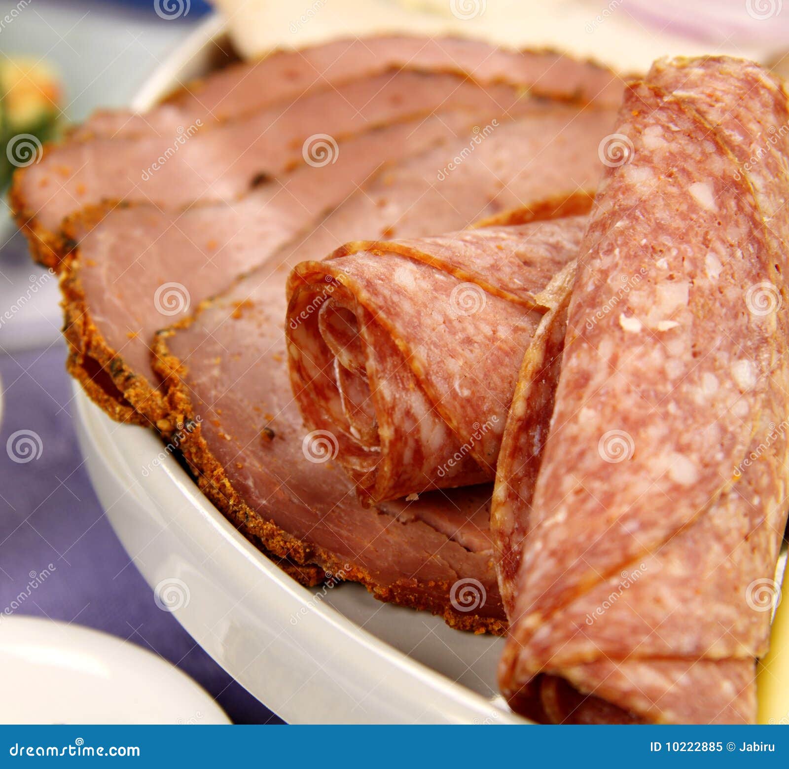 Salami and Pastrami stock image. Image of seasoned, cuts - 10222885