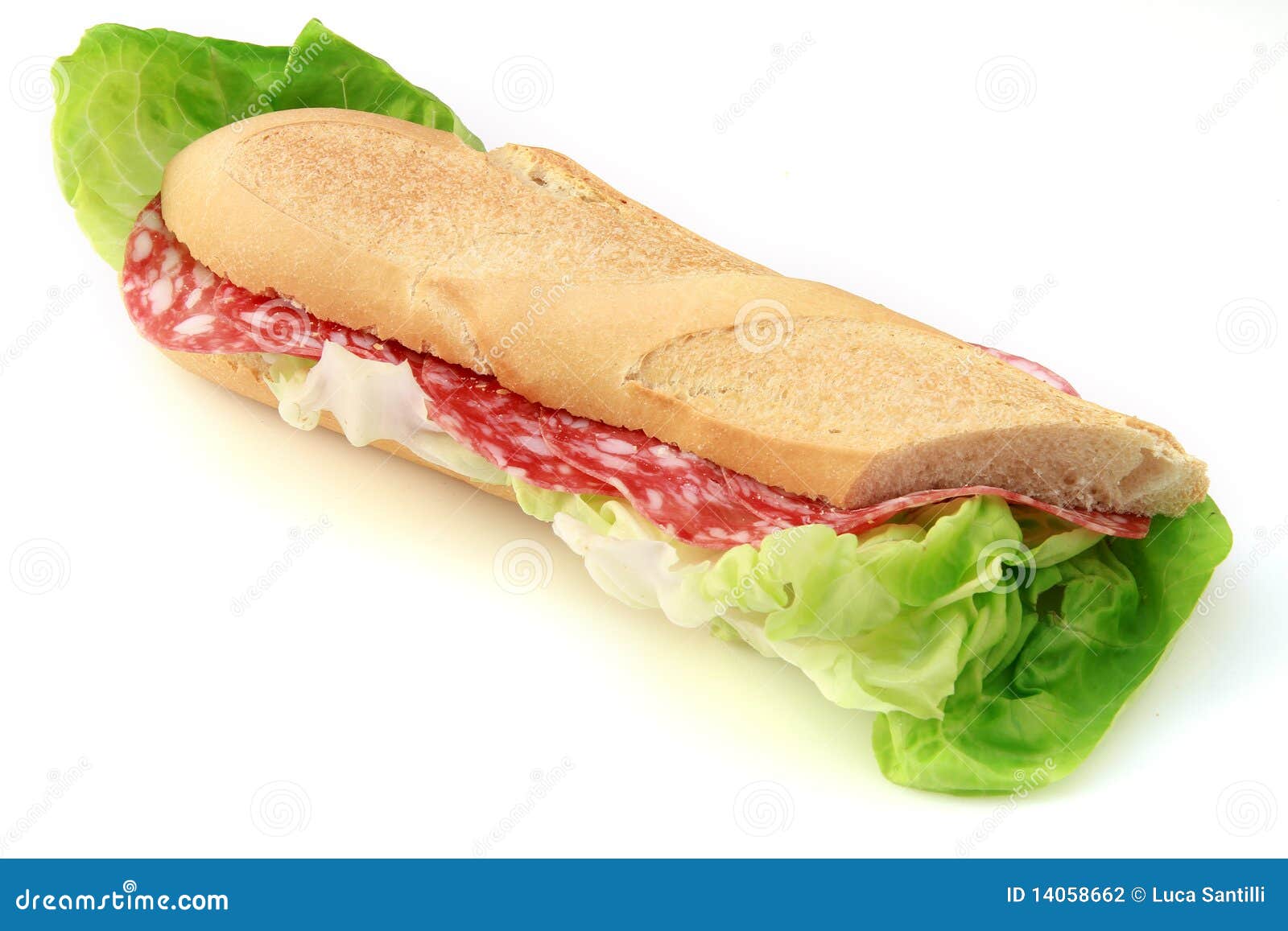 Salami roll stock photo. Image of crusty, deli, cloth - 14058662