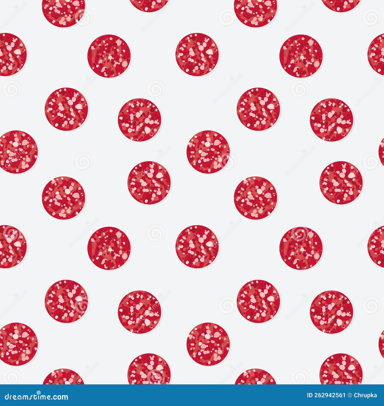 Salami Slices Seamless Pattern Stock Vector - Illustration of isolated ...