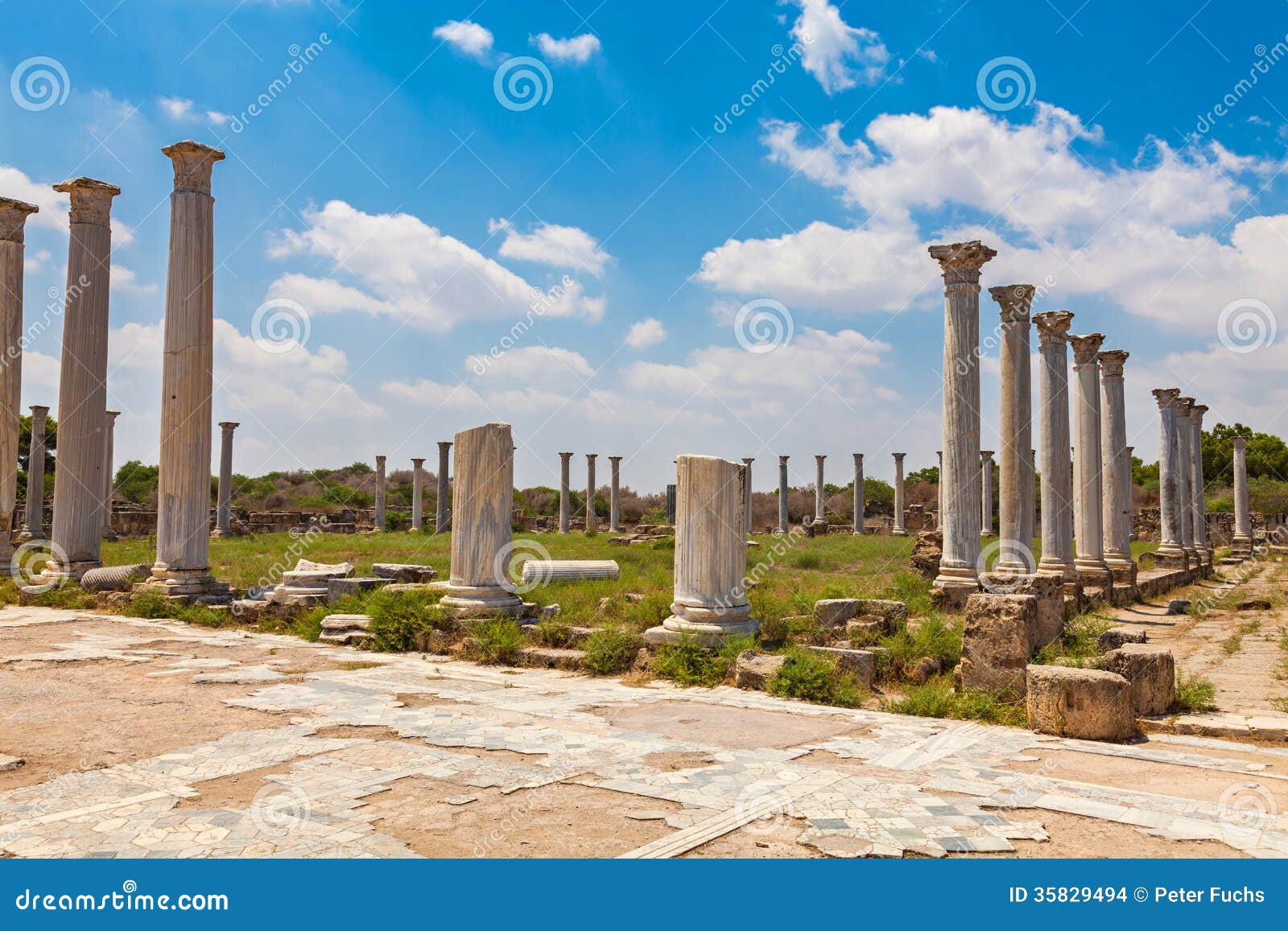 Salamis Ruins stock photo. Image of color, famagusta - 35829494