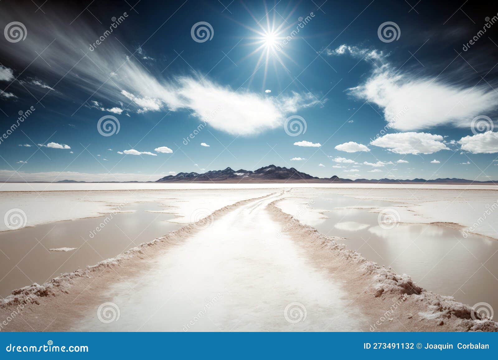 Salar De Uyuni, Salty Lake with Sky Reflections Stock Photo - Image of ...