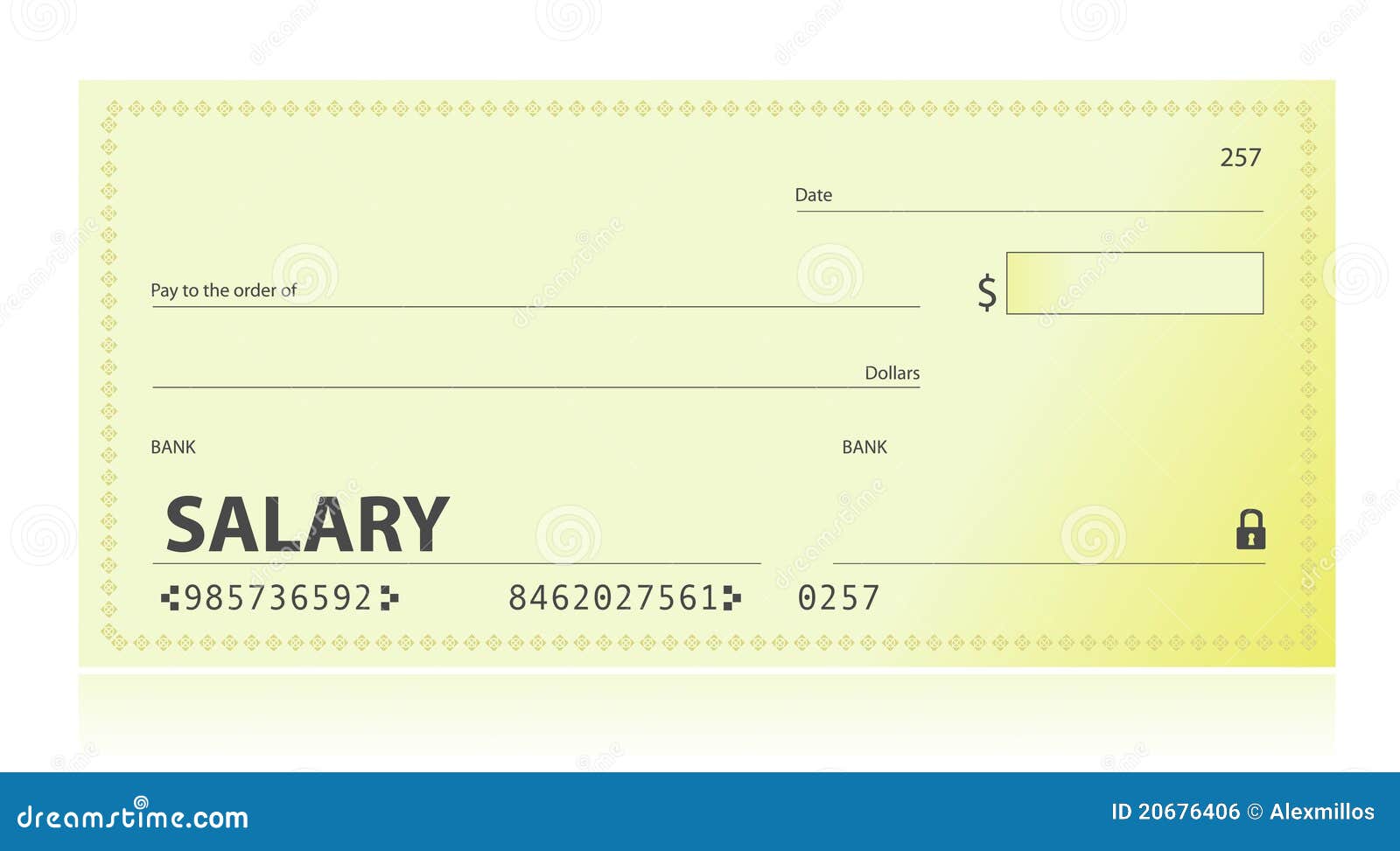 Salary Check Illustration Design Stock Illustration - Illustration of ...
