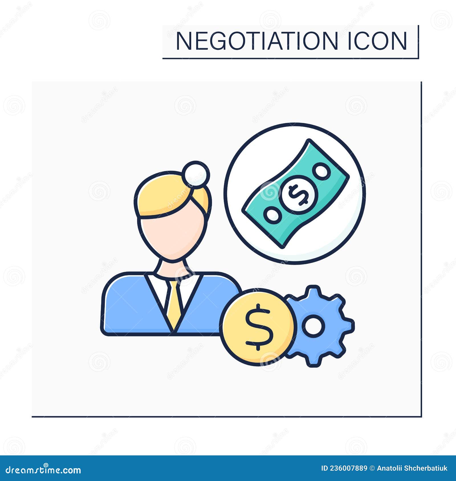 Salary Expectations Color Icon Stock Vector - Illustration of ...