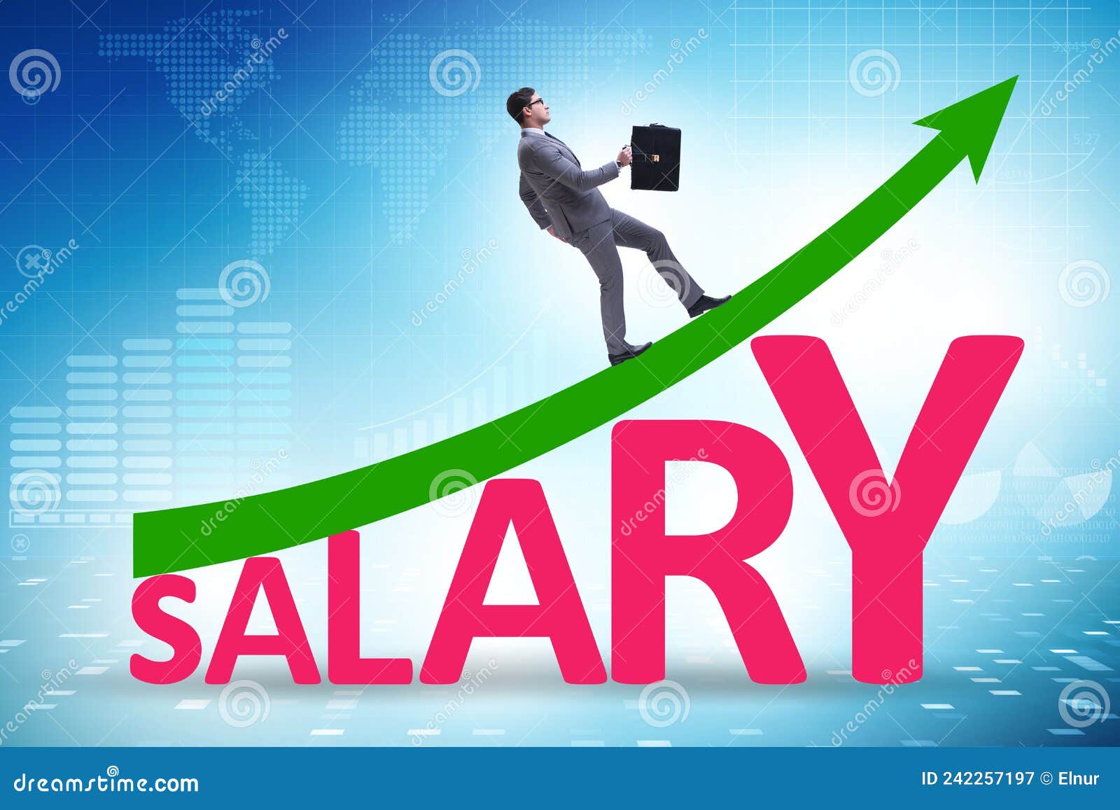 Salary Increase Concept with Businessman Stock Image - Image of earning ...