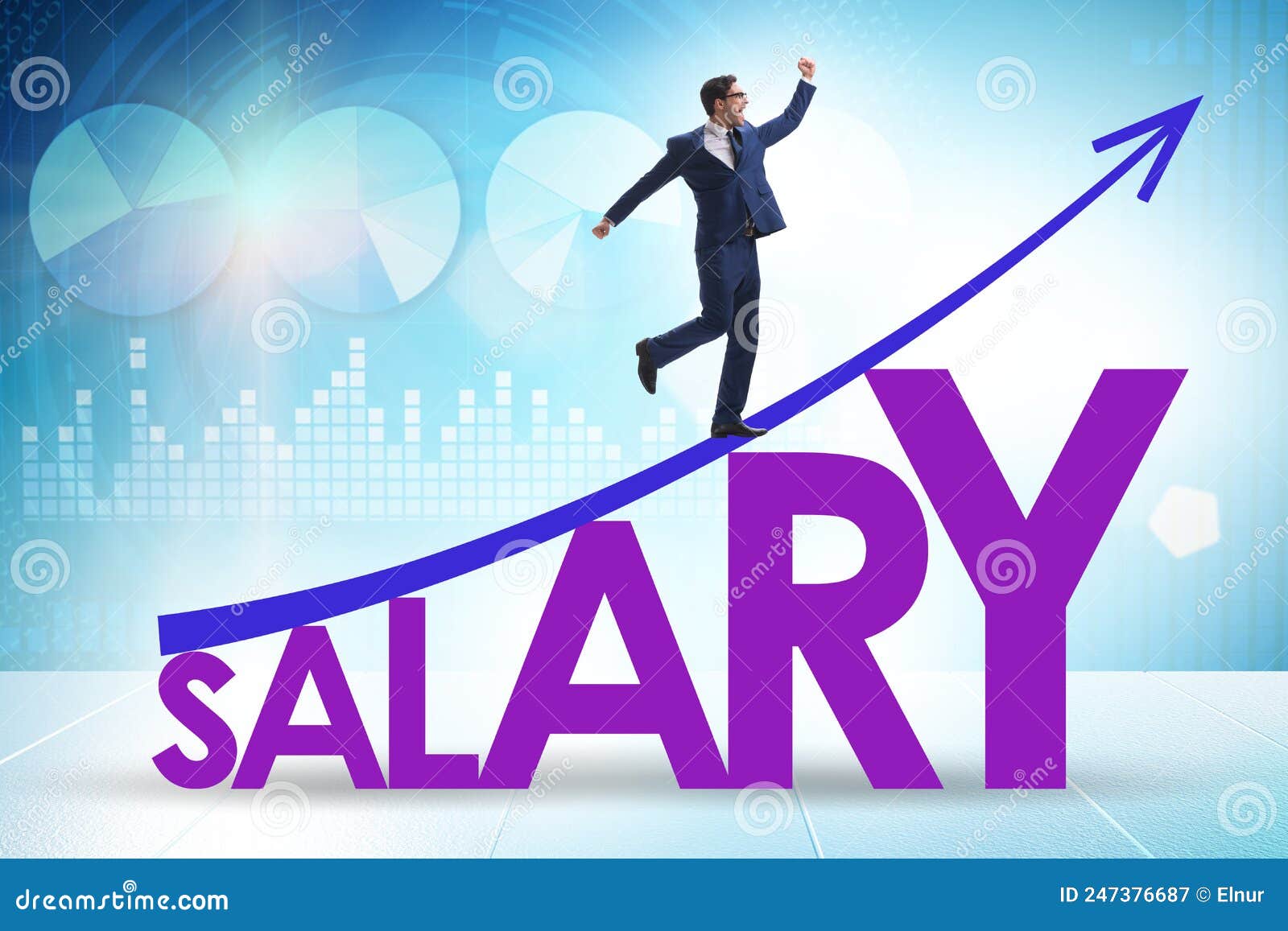 Salary Increase Concept with Businessman Stock Image - Image of ...
