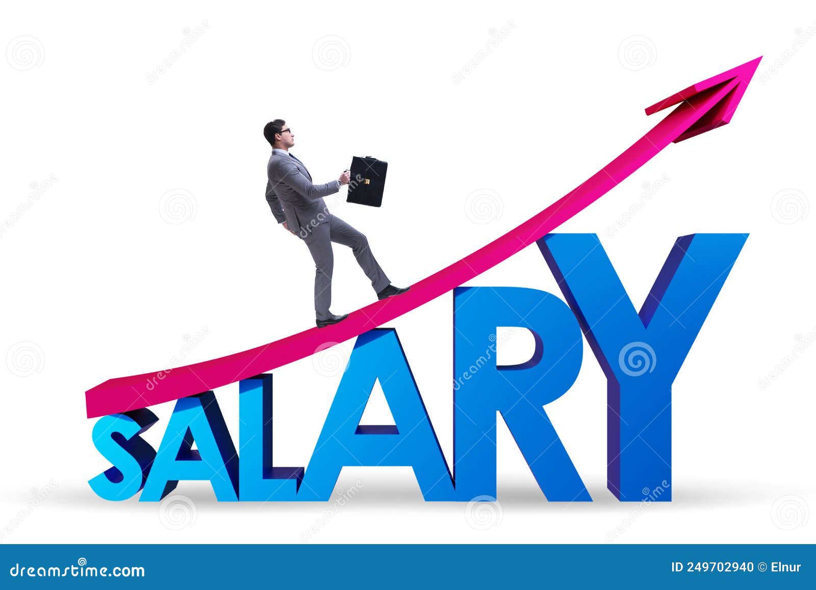 Salary Increase Concept with Businessman Stock Photo - Image of wealth ...