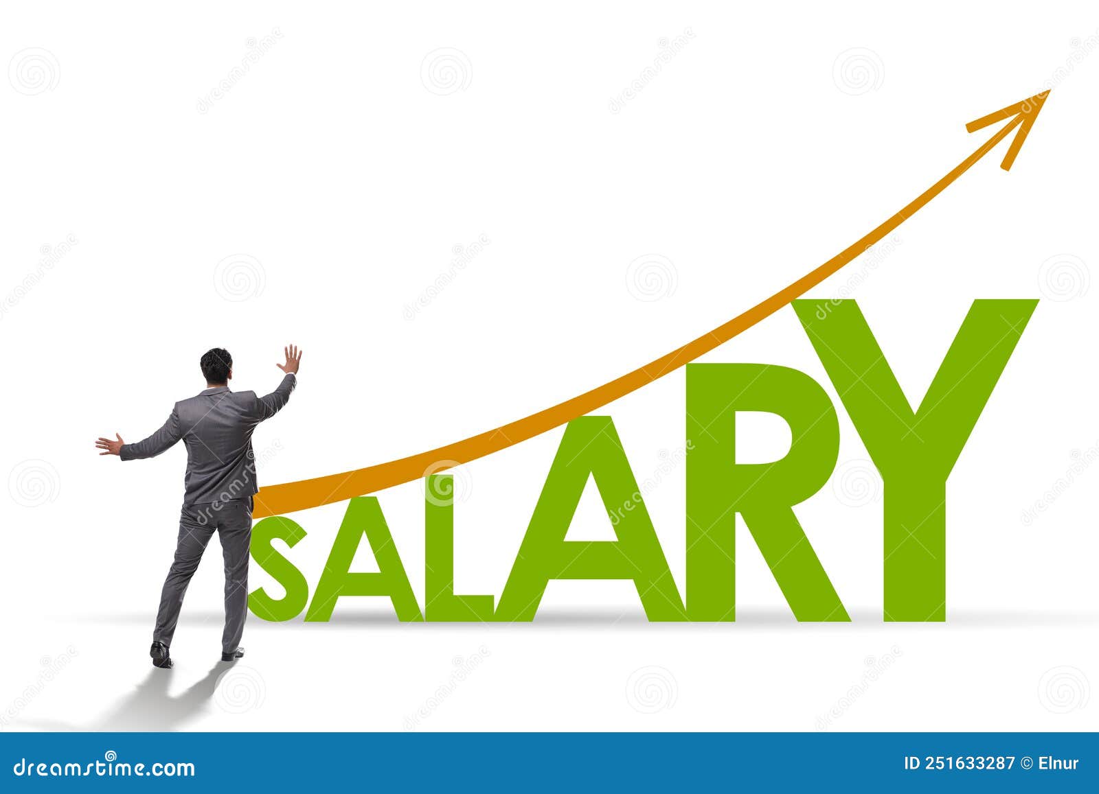 Salary Increase Concept with Businessman Stock Image - Image of ...