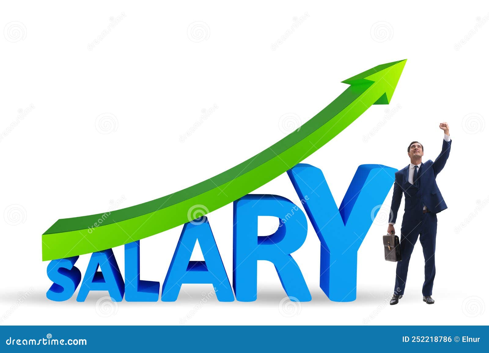 Salary Increase Concept with Businessman Stock Photo - Image of rich ...