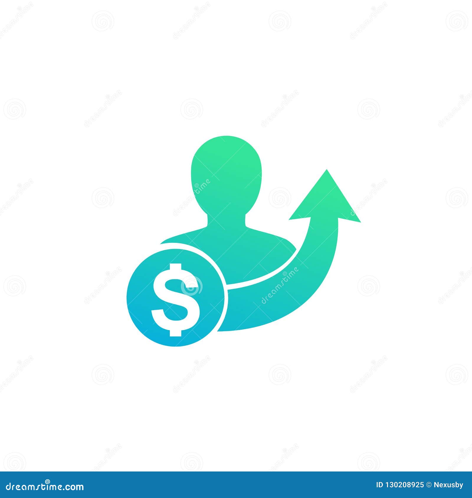 Salary Increase Icon Isolated on White Stock Vector - Illustration of ...