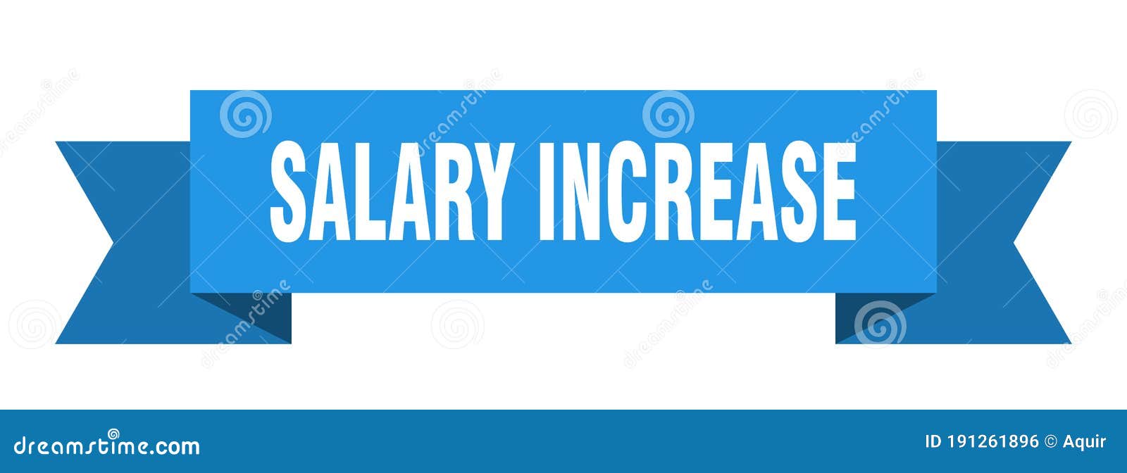 Salary increase ribbon. stock vector. Illustration of sticker - 191261896