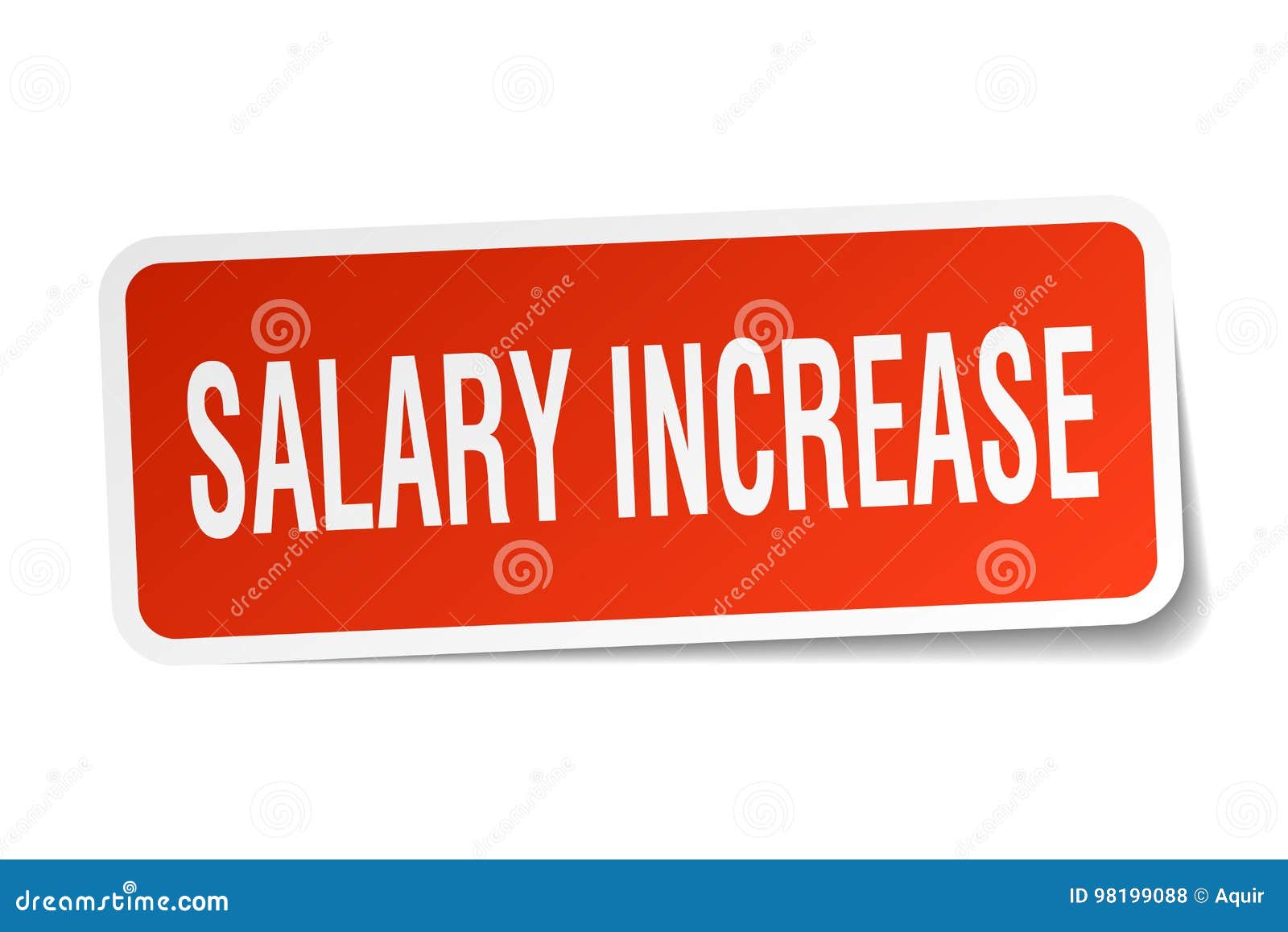 Salary increase sticker stock vector. Illustration of square - 98199088