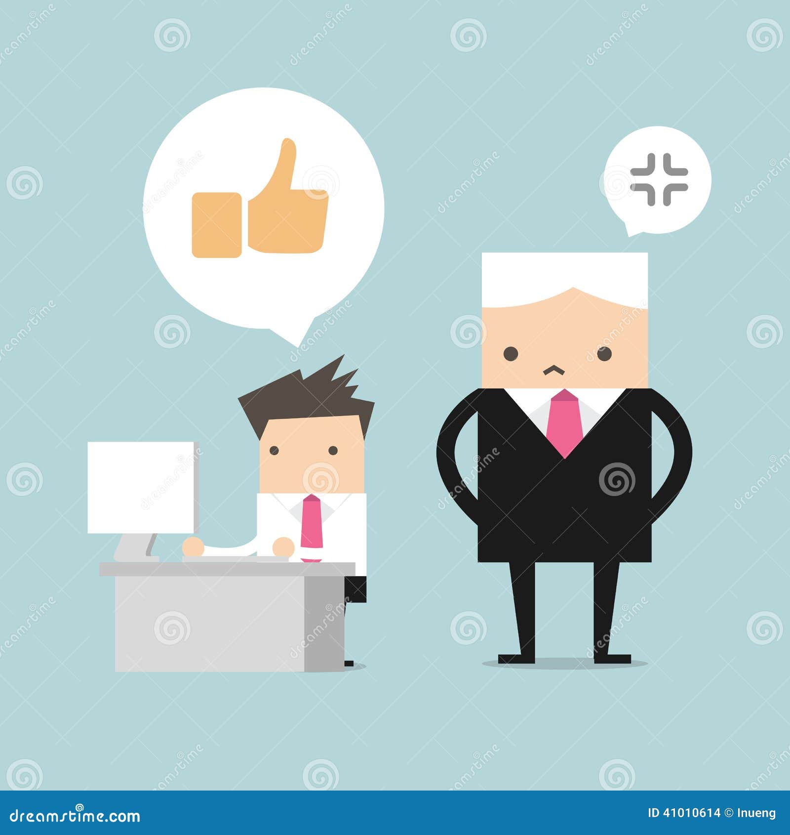 Salary Gap And Social Inequality Concept. Poor Clerk Is Jealous Of Rich ...