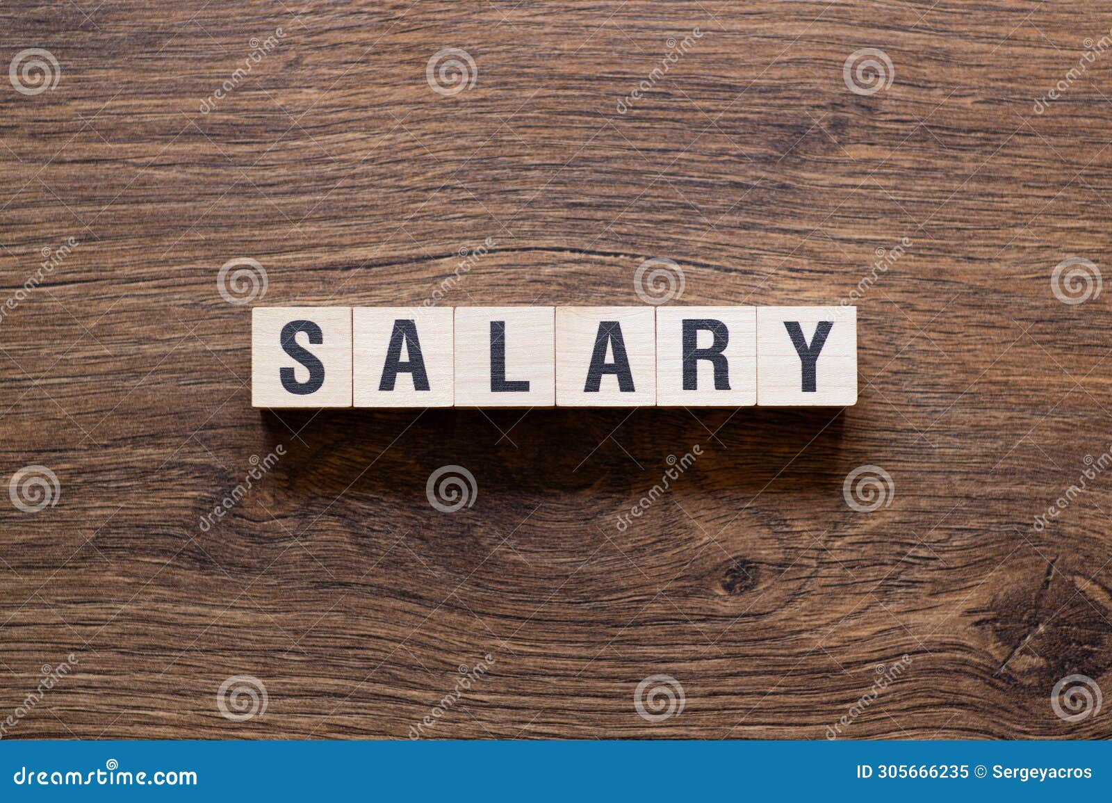 Salary - Word Concept on Building Blocks, Text Stock Image - Image of ...