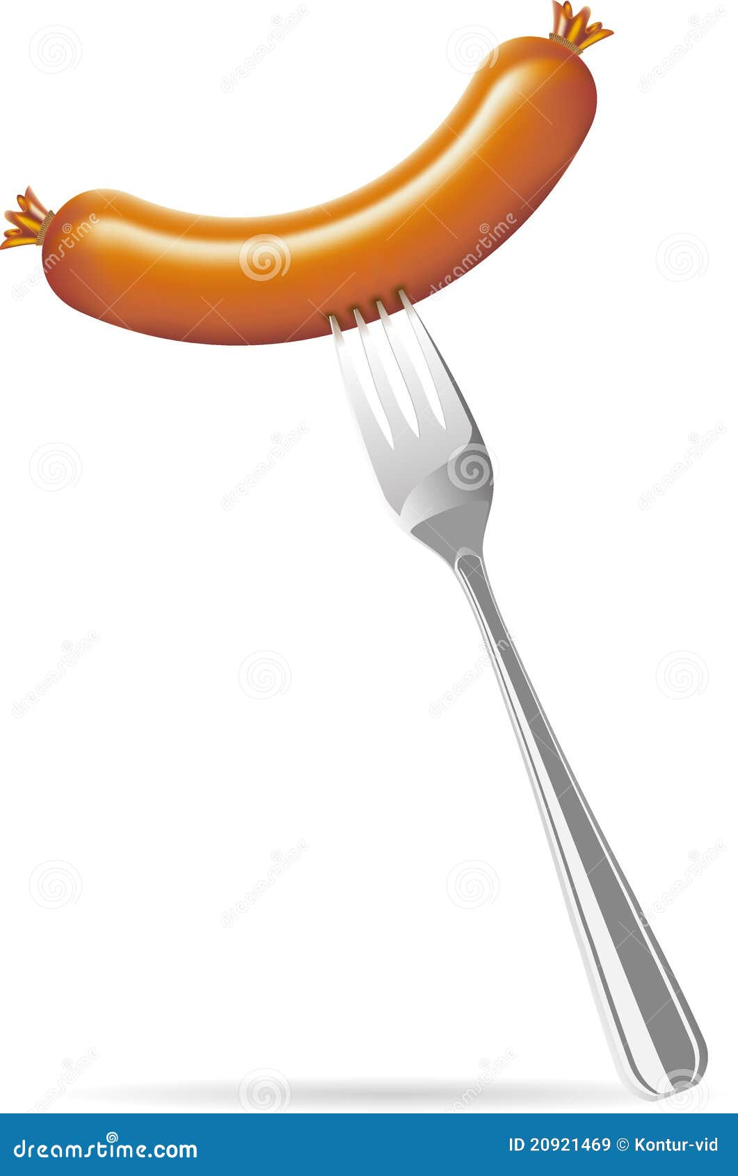 Salchicha ilustración del vector. Ilustración de salchicha - 20921469