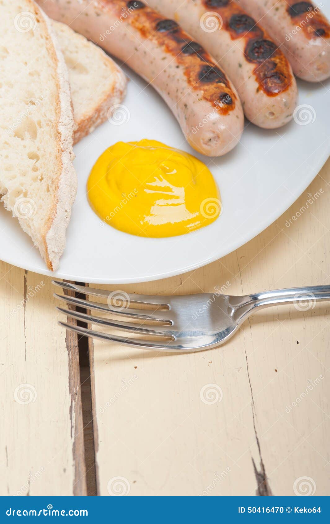 Salchichas Alemanas Tradicionales Del Wurstel Foto de archivo - Imagen ...