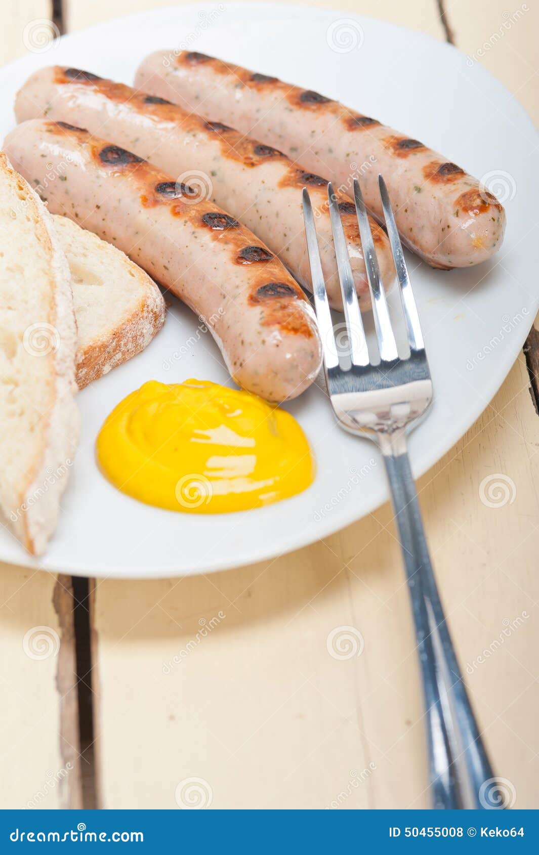 Salchichas Alemanas Tradicionales Del Wurstel Foto de archivo - Imagen ...